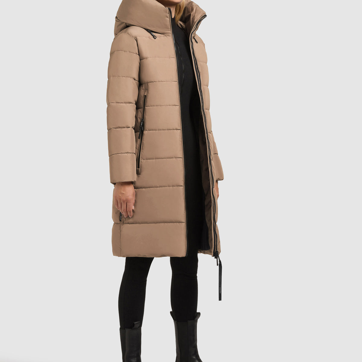 Coat JILIAS6 MATT COOKIE BEIGE – KHUJO