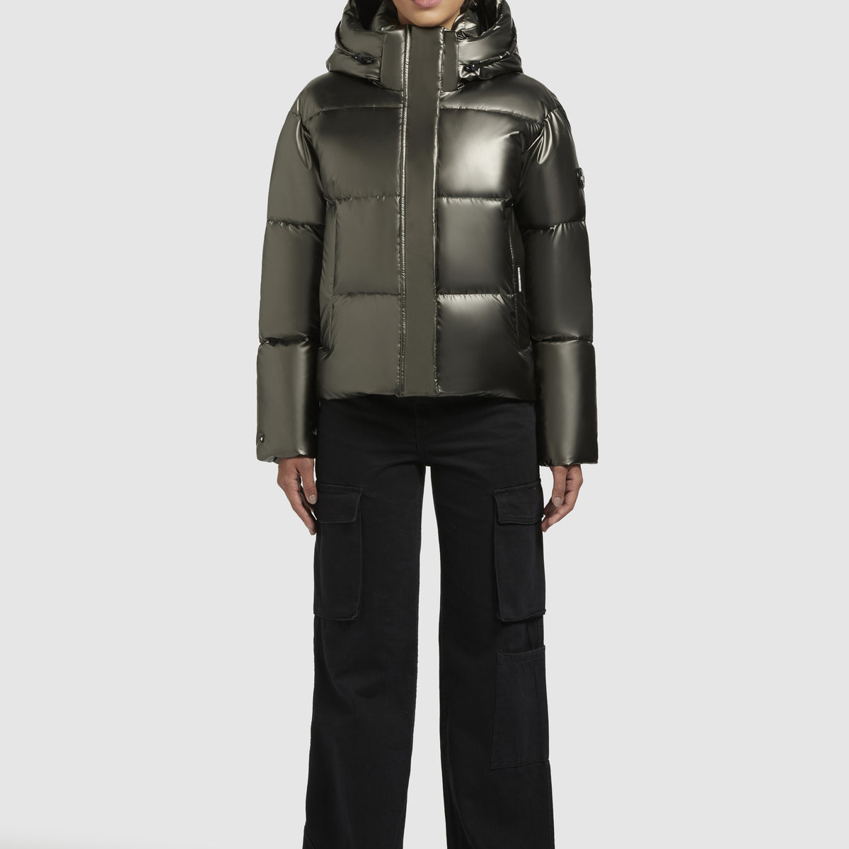 Jacke DEVINA SHINY Khaki – KHUJO