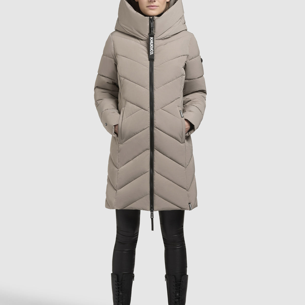 Mantel DARKA2 Graubeige – KHUJO