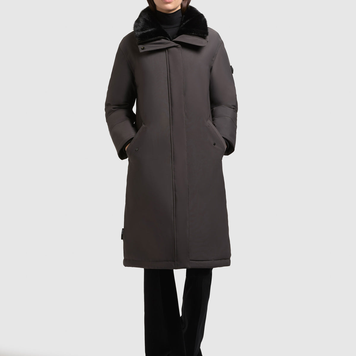 Coat COLLIE WINTER GRAY – KHUJO