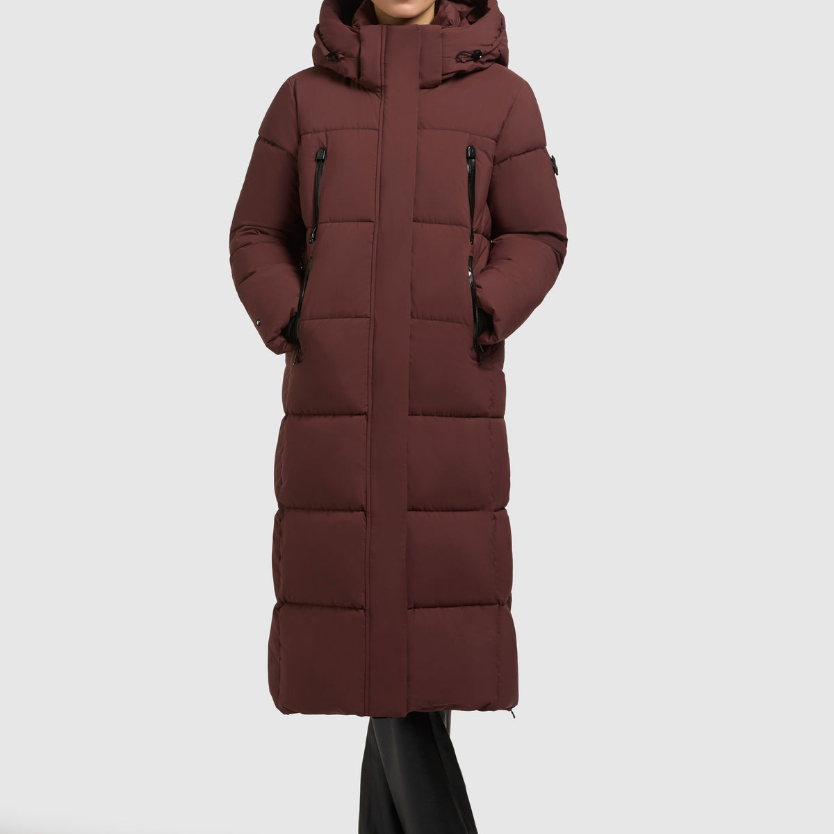 Coat RUBINA2 MATT MOSCATO RED – KHUJO