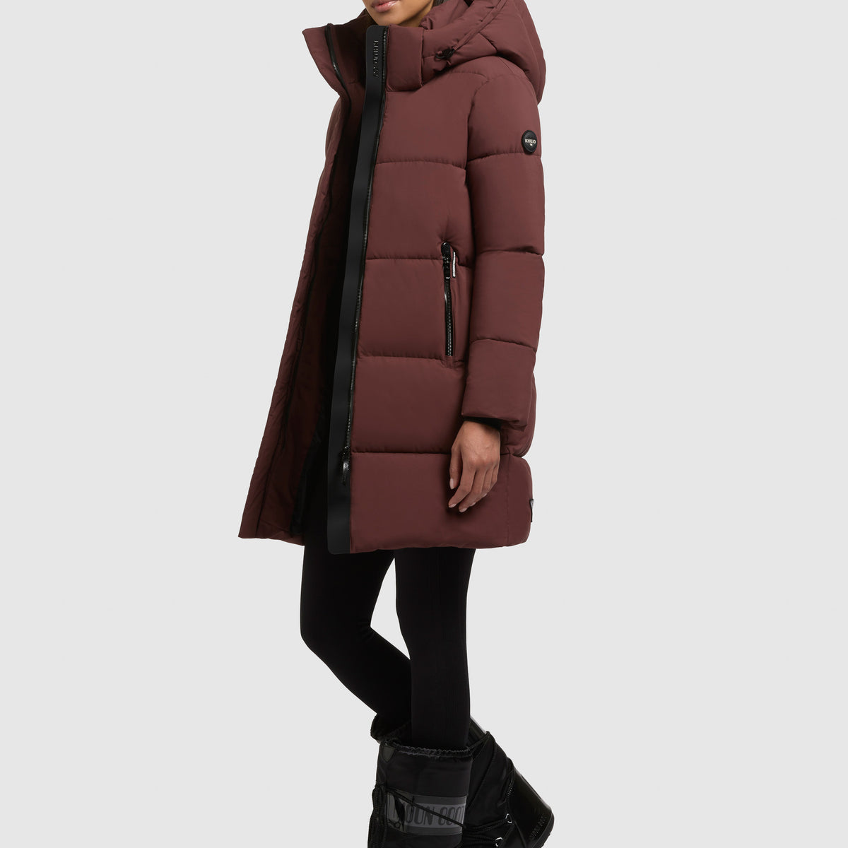 Coat HAYA2 MATT MOSCATO RED – KHUJO